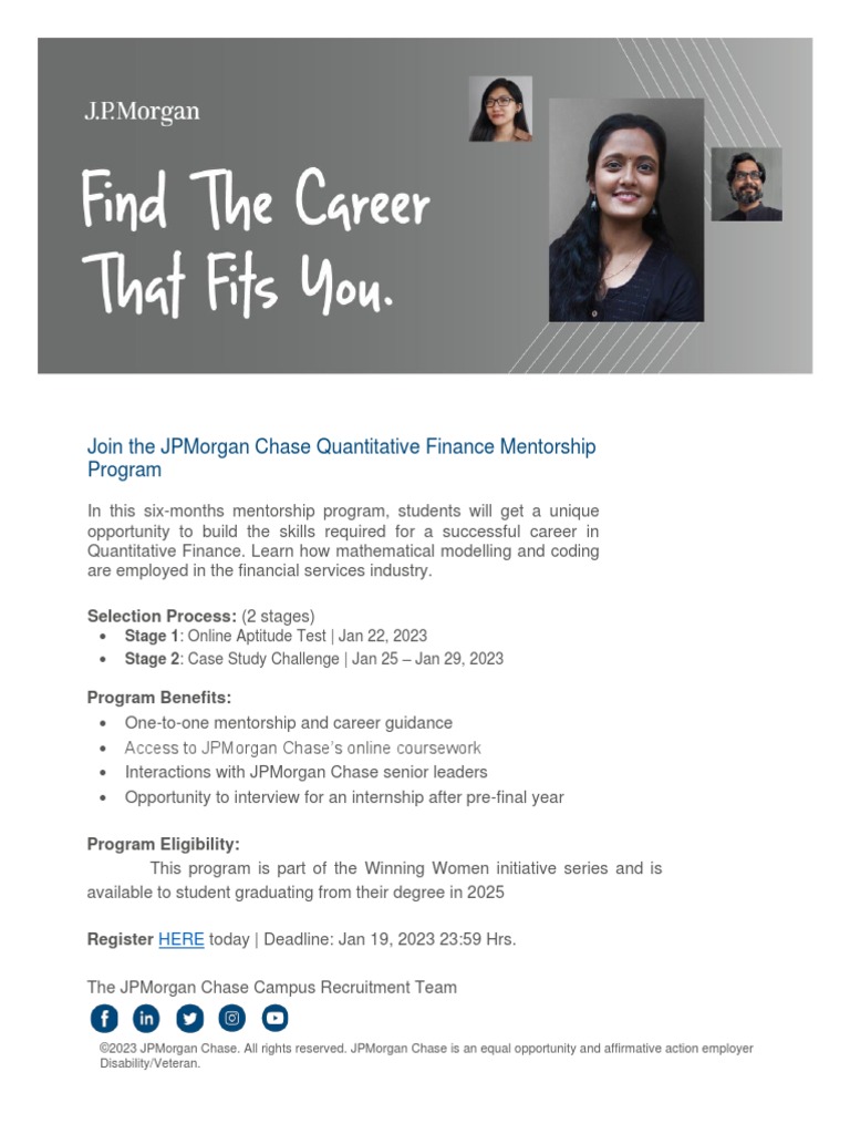 JPM Quant Mentorship 2023 Flyer Final | PDF JPM Quant Mentorship 2023 Flyer Final | PDF