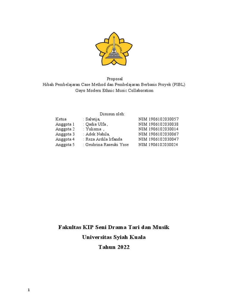 Proposal PIBL | PDF