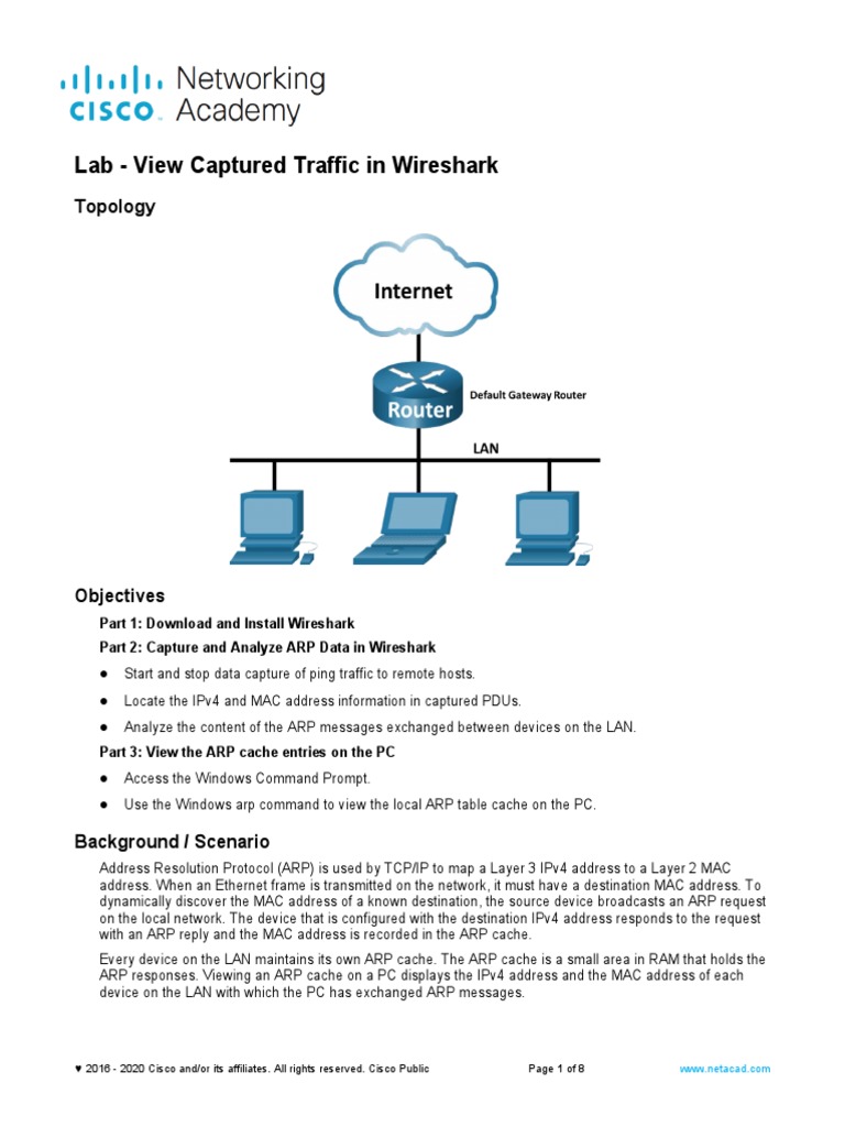 Joshua Castromayor-6.4.8-Lab-View-Captured-Traffic-in-Wireshark | PDF | Computer Architecture ...