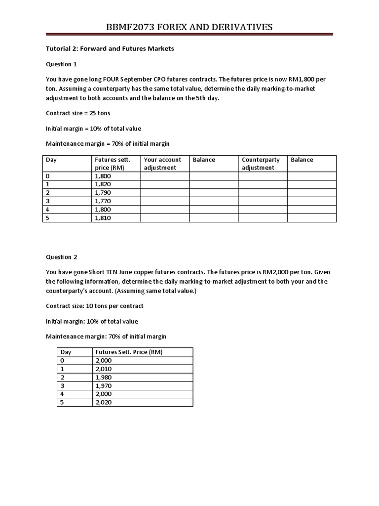 T2-Forward and Future Markets | PDF | Futures Contract | Margin (Finance)