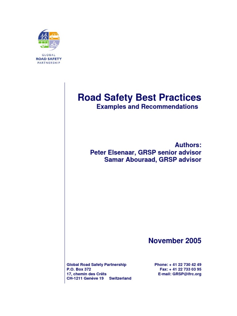 Road Safety Best Practices | PDF | Road Traffic Safety | Traffic Collision