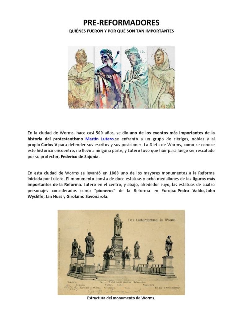 Pre Reformadores | PDF | Martin Luther | Iglesia Católica