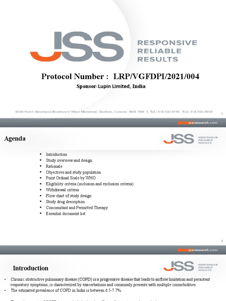 COPD Study: Lupin's DPI Efficacy Trial | PDF | Chronic Obstructive ...