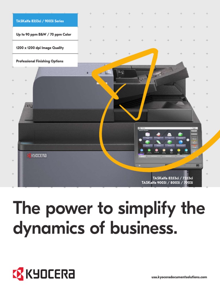 KYOCERA TASKalfa 8003i Brochure | PDF | Cloud Computing | Printer (Computing)