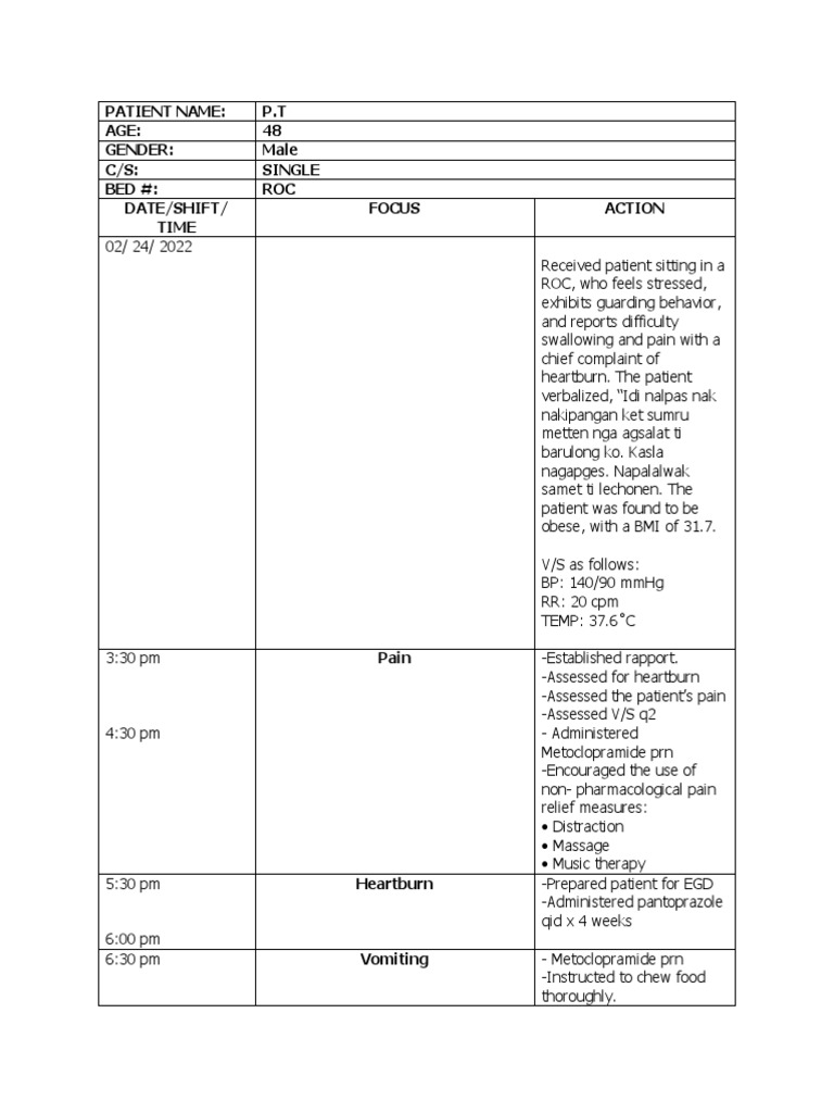 0orpilla Jomark C. Gerd - Fdar | PDF | Gastroesophageal Reflux Disease ...