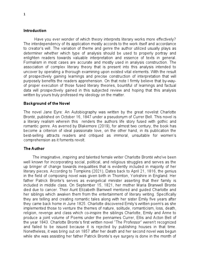 Final Analysis in CPAEL | PDF | Emily Brontë | Charlotte Brontë