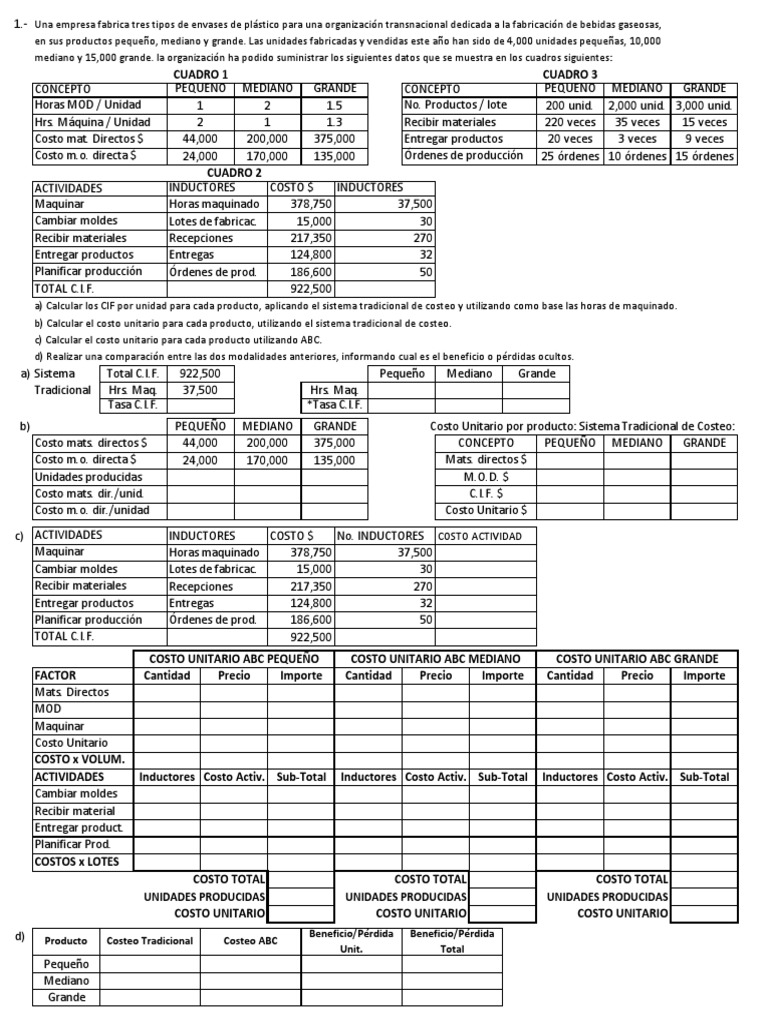 Ejercicios ABC para Clase | PDF | Economias