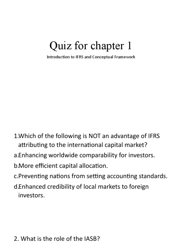 IFRS Chapter 1 Quiz: Key Concepts | PDF