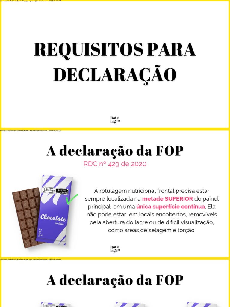 Normas de Rotulagem FOP 2020 | PDF