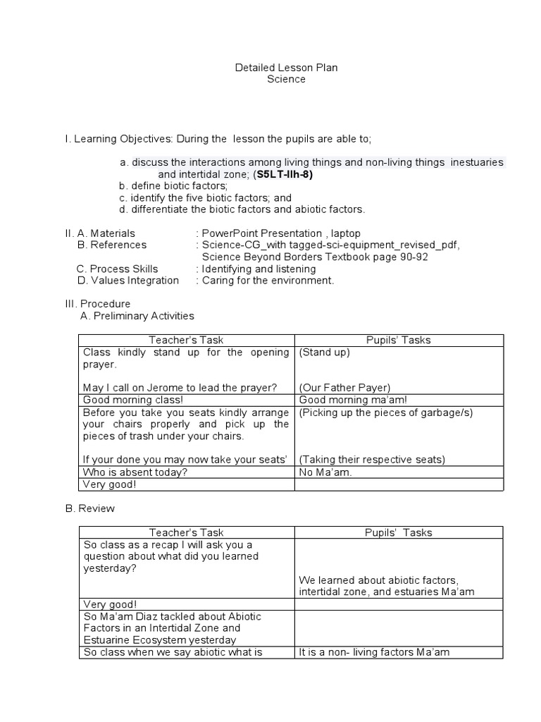 Grade 5 Lesson Plan | PDF | Marsh | Mangrove
