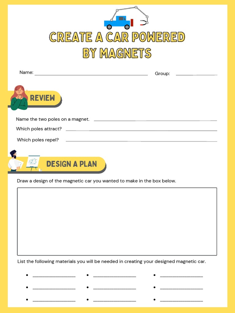 Create a Magnetic Car Project Guide | PDF | Magnetism | Magnet