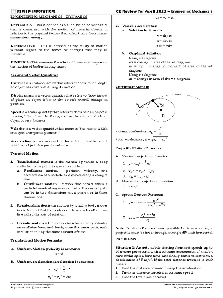 CE Board April 2023 - Engineering Mechanics - Set 5 | PDF ...