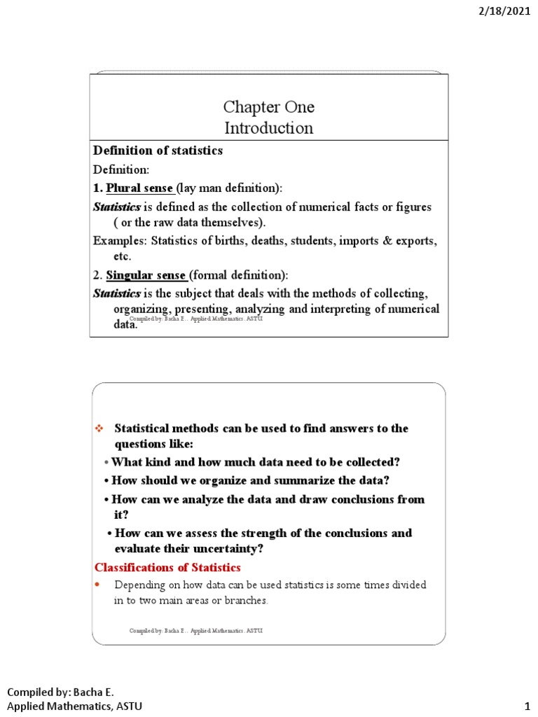 Chapter 1 2 Probability And Statistics Pdf Statistics Level Of