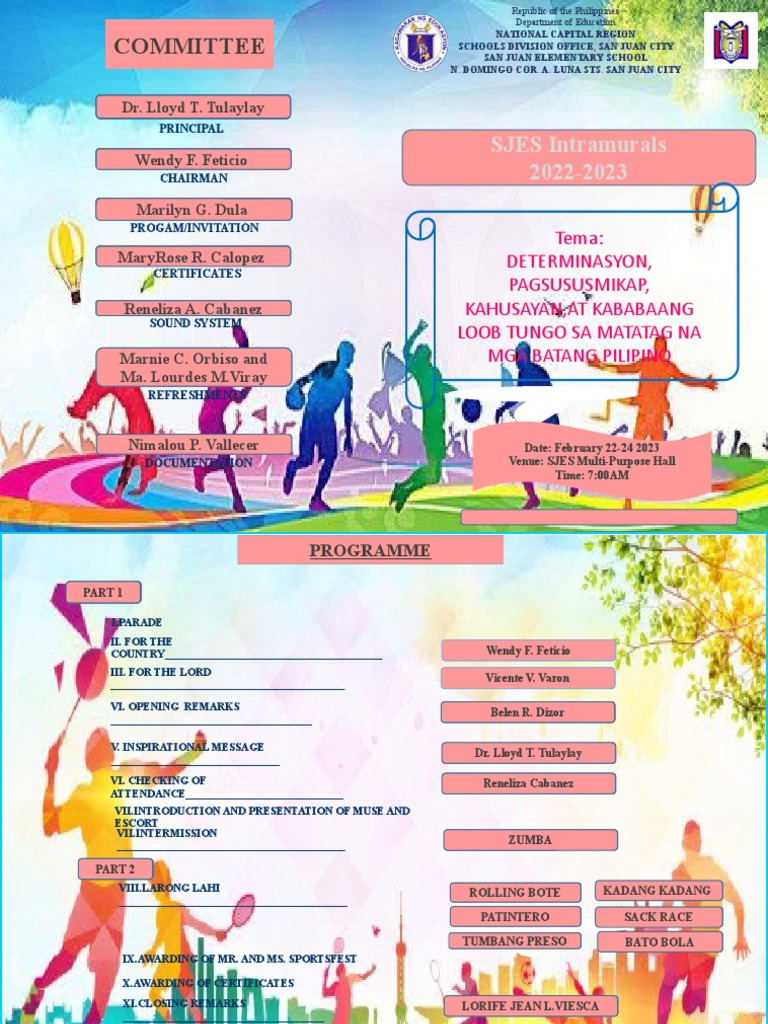 Intrams Family Day | PDF