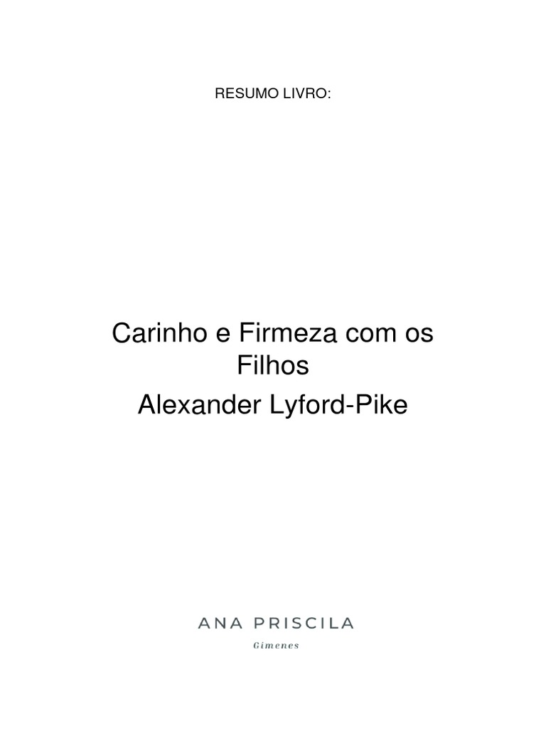 Carinho e Firmeza na Educação Filial | PDF | Comunicação | Amor