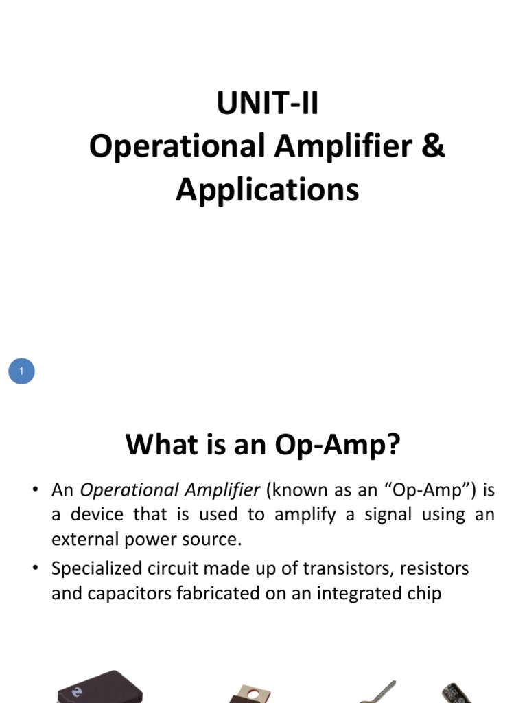 ppt-Op-Amps &applications | PDF | Operational Amplifier | Amplifier