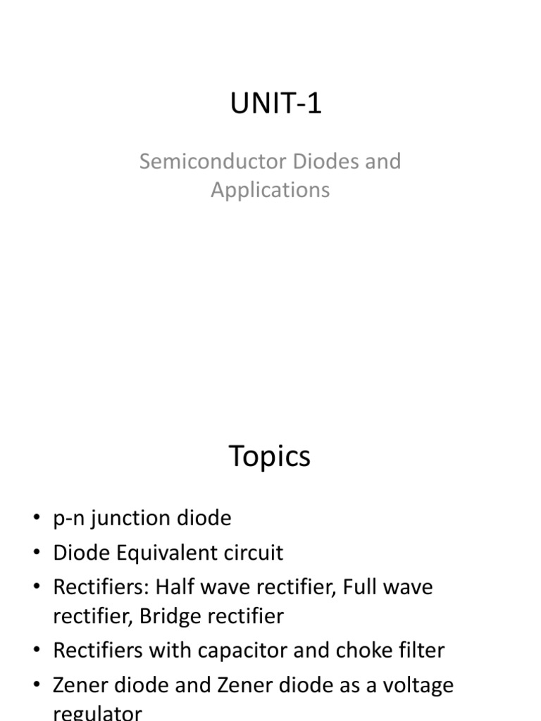 ppt-Chapter-1-Semiconductor Diodes & Applics | PDF | P–N Junction | Diode