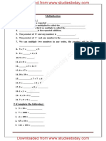 CLASS 3 Mathematics | PDF | Multiple Choice | Numbers