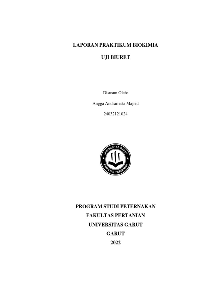 Laporan Praktikum Biokimia Angga | PDF