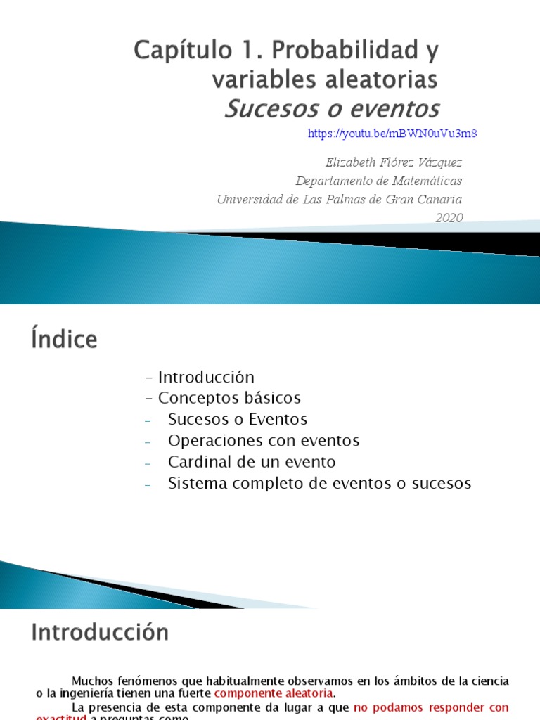 1.1 Sucesos y Eventos | PDF | Probabilidad | Probabilidades y estadísticas