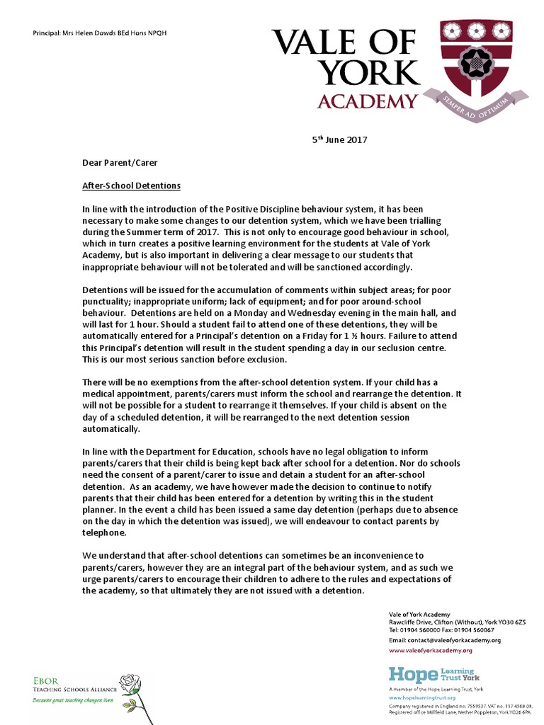 Detention Letter | PDF | Social Institutions
