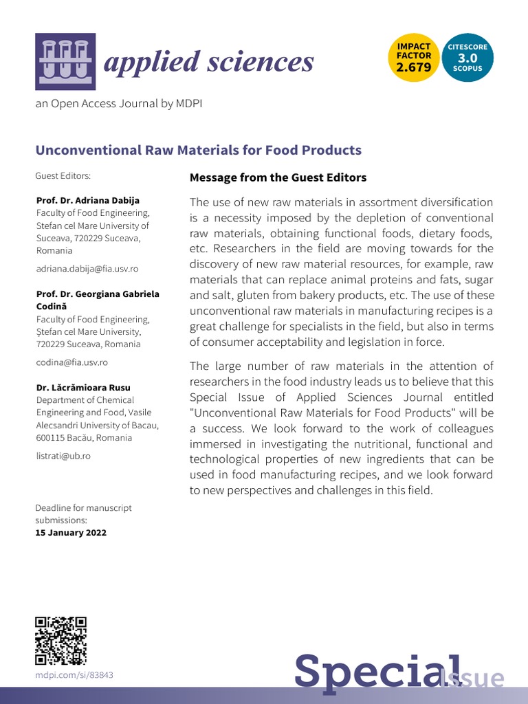 Unconventional Ingredients in Bakery Products | PDF | Foods ...