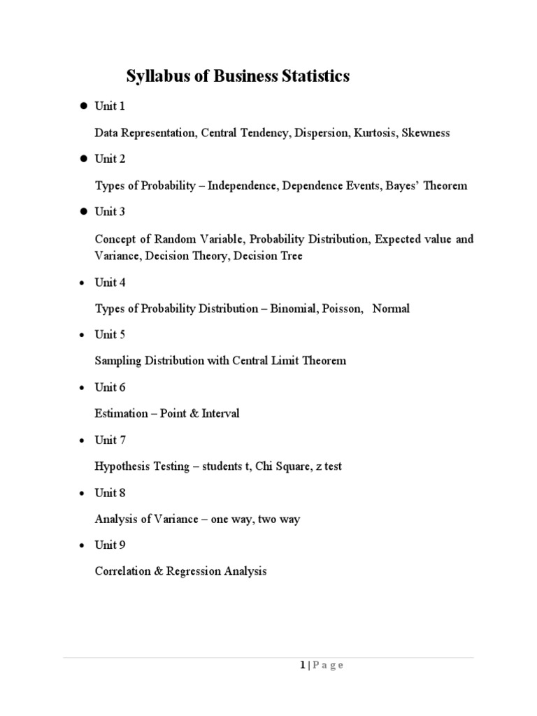 Business Statistics (Dispersion) | PDF