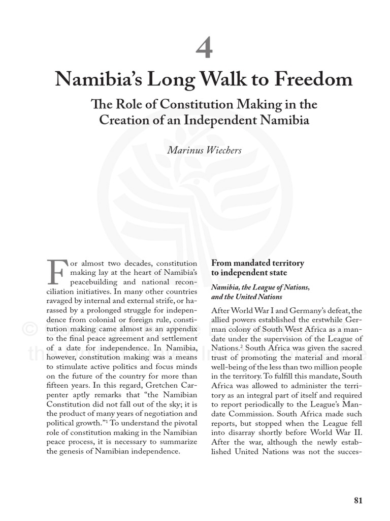 Namibia's Long Walk To Freedom: The United States Institute of Peace ...