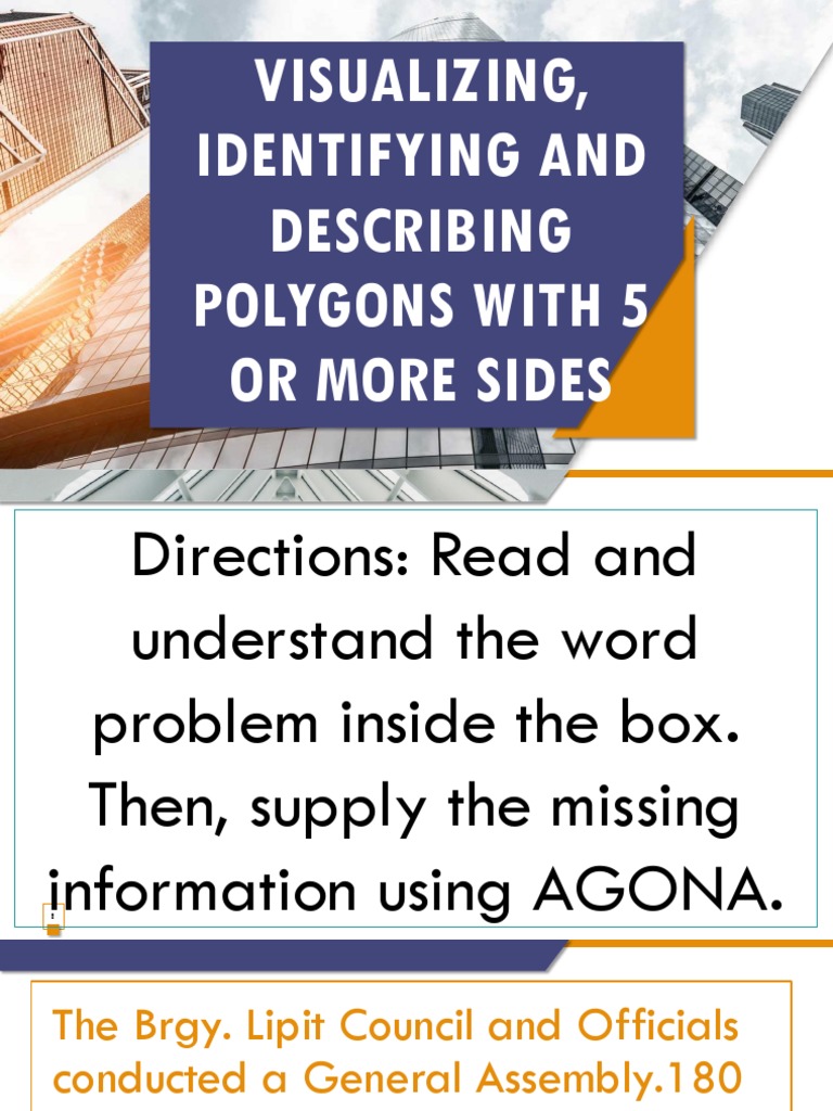 Visualizing, Identifying and Describing Polygons With 5 or More Sides | PDF