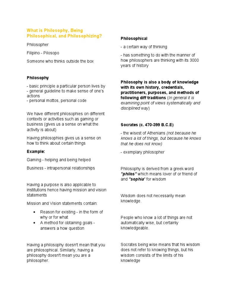 What Is Philosophy | PDF | Knowledge | Philosophy Of Self