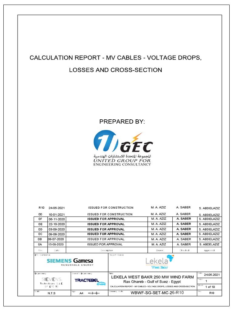 MV Cables Sizing Verification Rev 07 | PDF | Electrical Network | Capacitor
