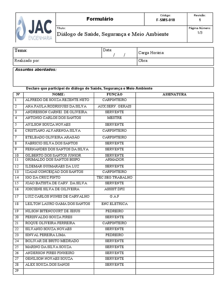 Lista DDS Janeiro 2023 | PDF