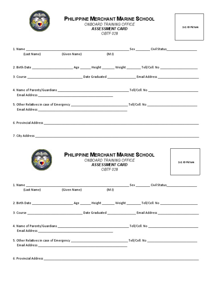 Obt. Obt Form 028 New Layout | PDF