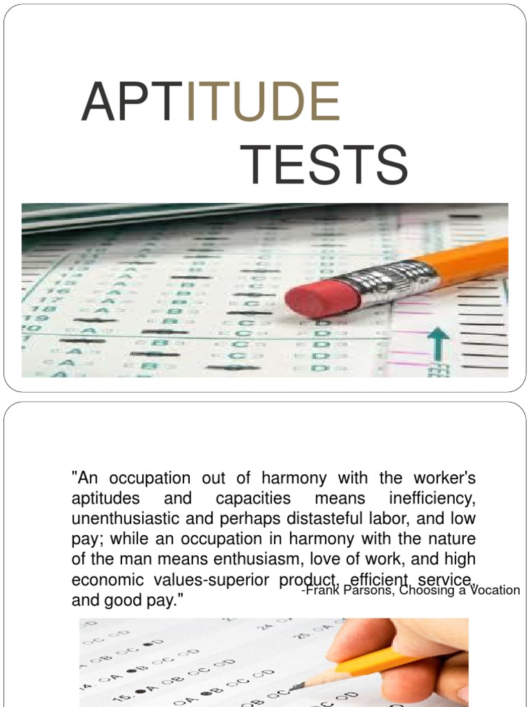 Aptitude Tests: Measuring and Understanding Career-Relevant Abilities ...