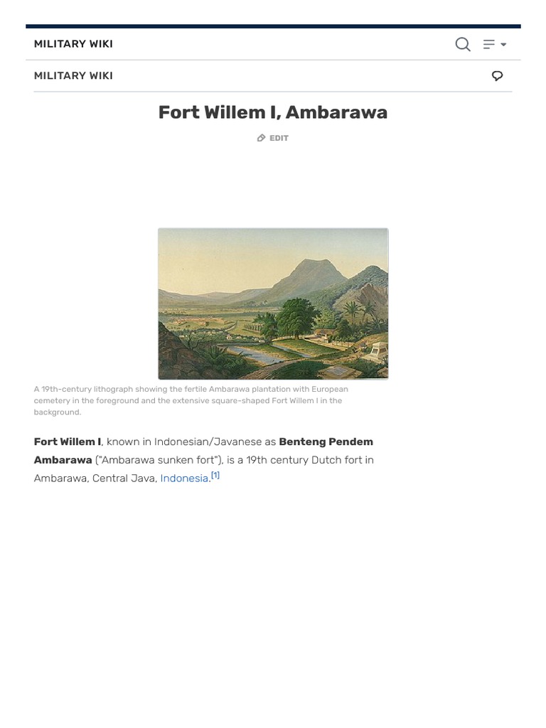 Fort Willem I: History and Significance | PDF | Indonesia | Military
