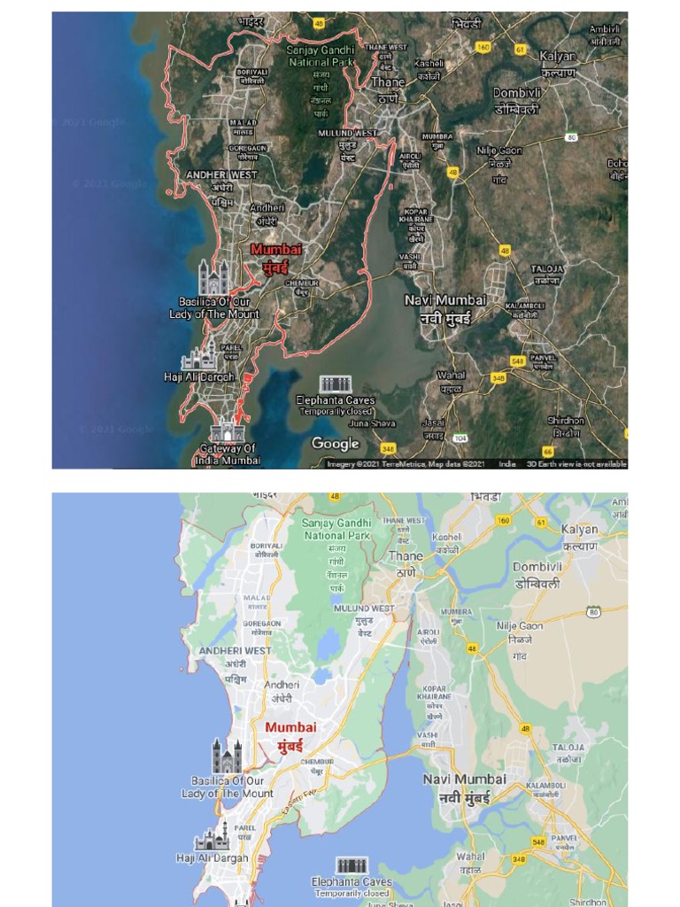 Map of Mumbai Satellite View | PDF