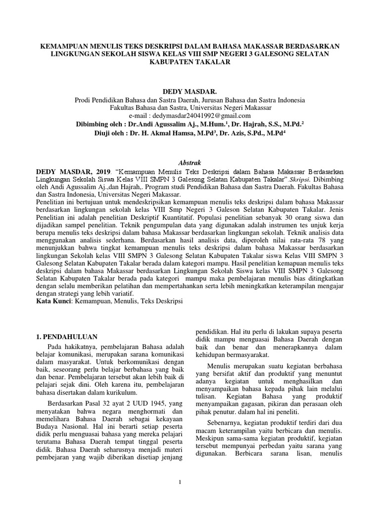 Artikel Dedy Masdar 1555045024 | PDF | Seni & Disiplin Bahasa