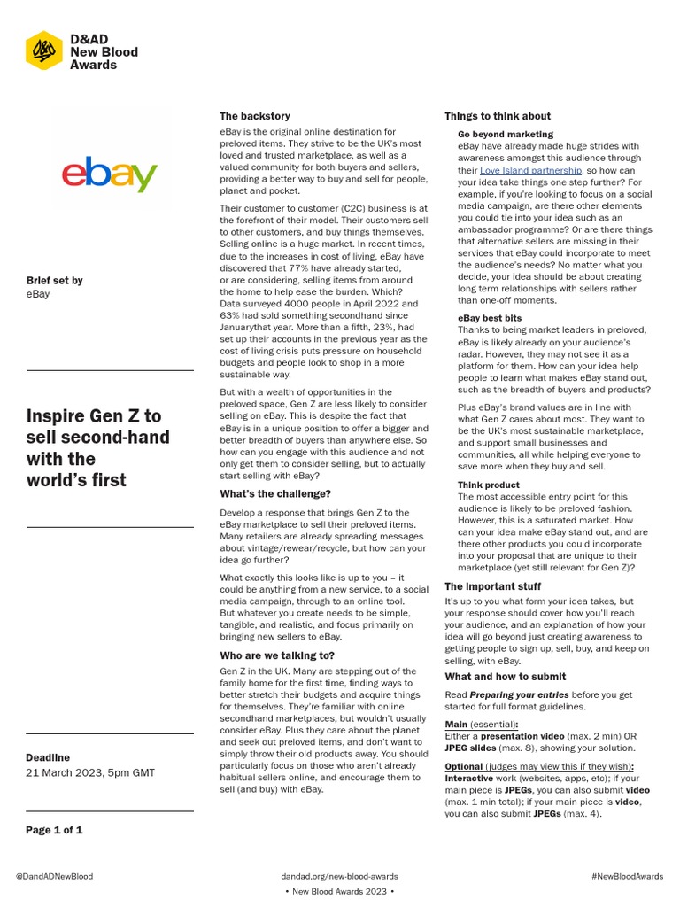 Inspire Gen Z To Sell Second-Hand With The World's First: D&Ad New ...