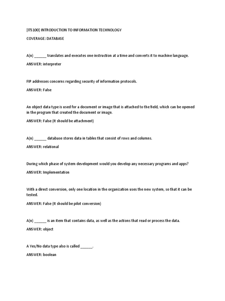Week7 Quiz Pdf Databases Computing