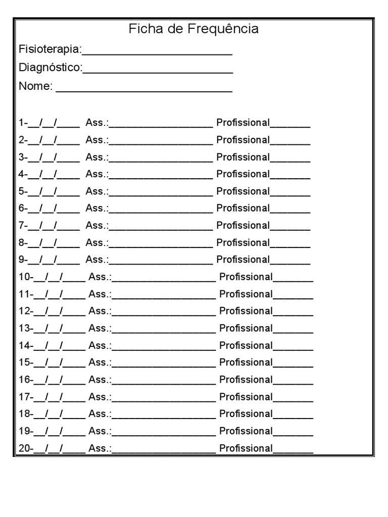 Ficha de Frequência | PDF