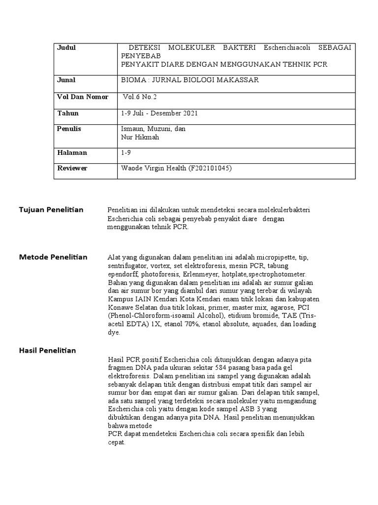 Review Jurnal Waode Virgin Health 03 | PDF