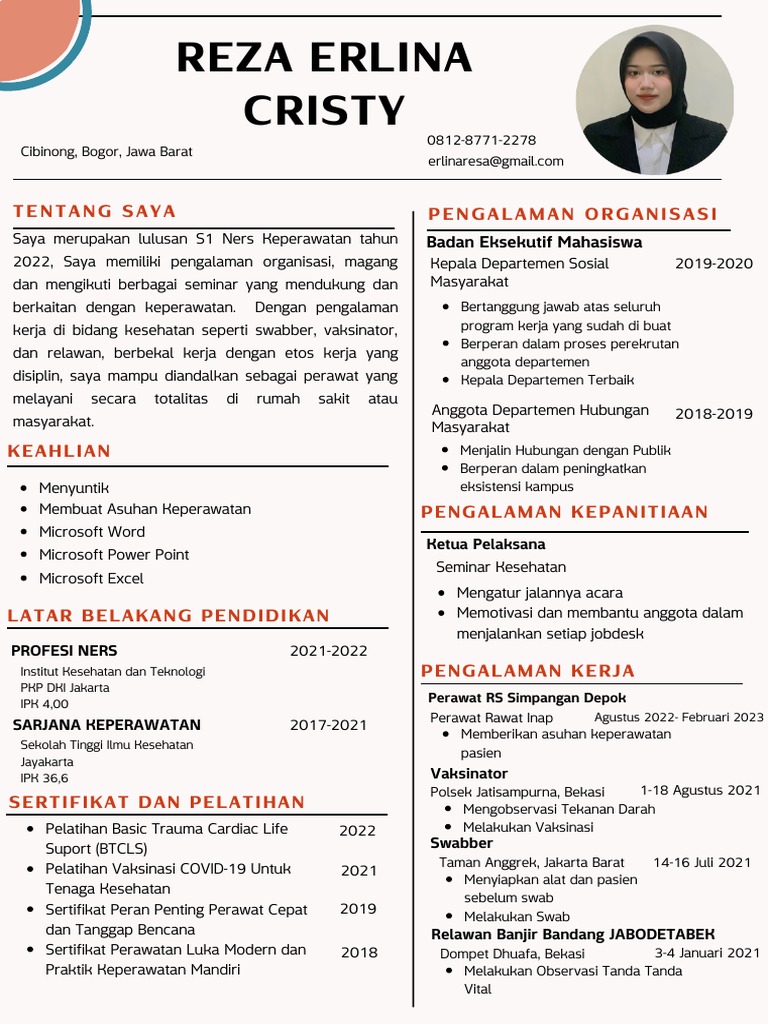 CV Reza Erlina Cristy | PDF