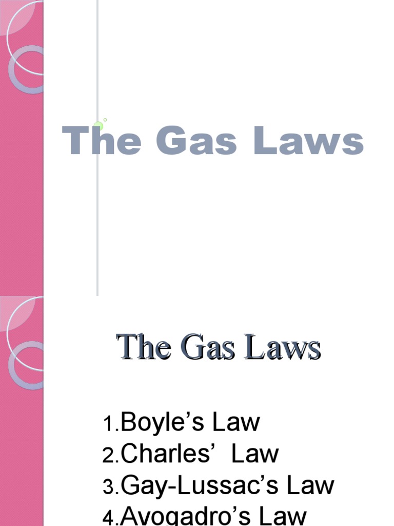 Gas Laws | PDF | Gases | Physical Chemistry