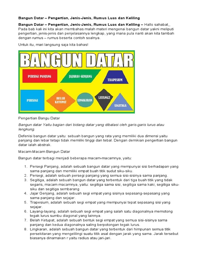 Bangun Datar | PDF