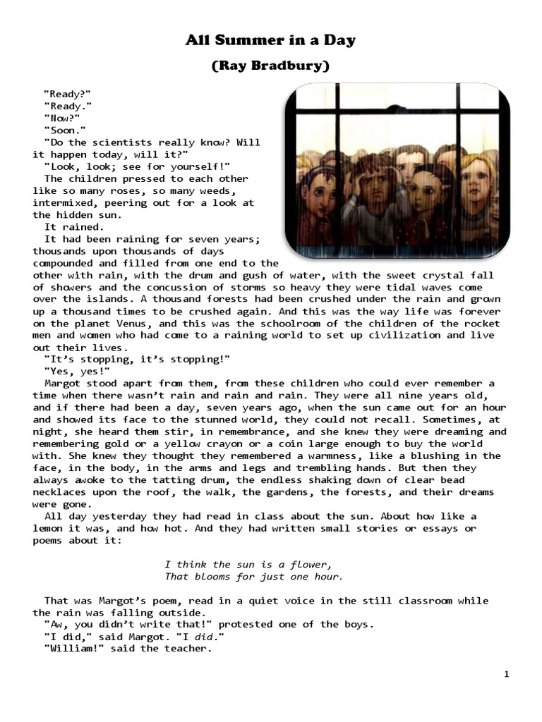 All Summer in A Day (Ray Bradbury) | PDF | Foreign Language Studies ...