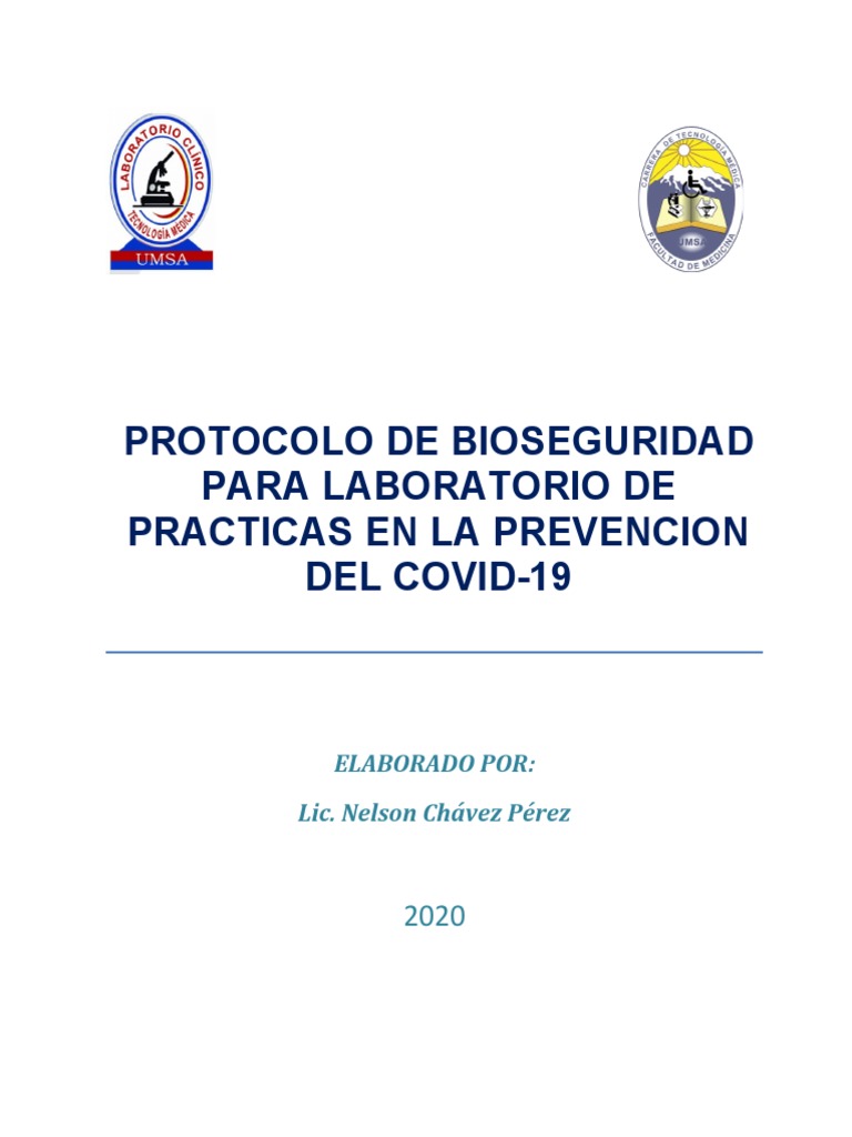 Protocolo de Bioseguridad | PDF | Laboratorios | Enfermedades y trastornos