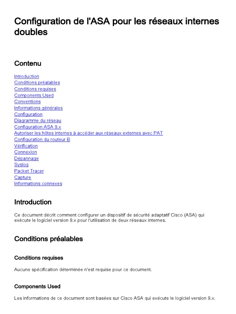 Configure Asa 00 | PDF | Pare-feu (informatique) | Adresse IP
