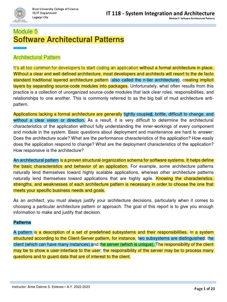 IT 118 - SIA - Module 5 | Download Free PDF | Peer To Peer | Representational State Transfer