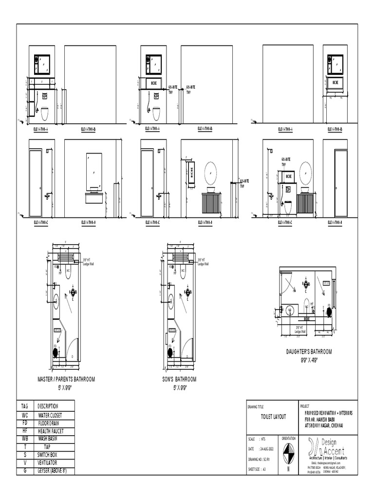 Drawings For Shenoy Nagar-Toilet Layout | PDF | Hygiene | Tools