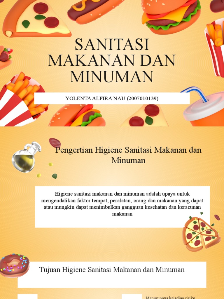 Sanitasi Makanan Dan Minuman Yolenta Alfira Nau Pdf Kesehatan